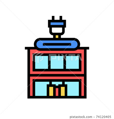 electronics store building color icon vector... - Stock Illustration ...