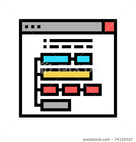 program hierarchy color icon vector illustration - Stock Illustration ...
