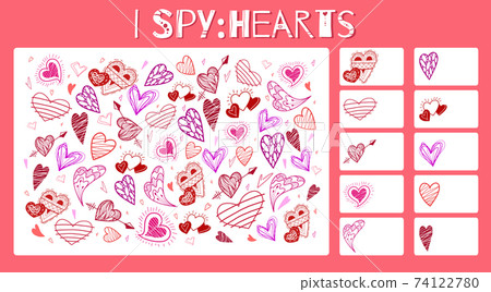 I spy game. Childrens educational fun. Count... - Stock Illustration ...