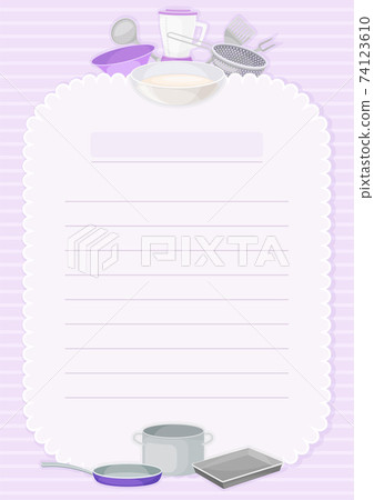 Vertical Recipe Card for Notes Making about... - Stock Illustration ...