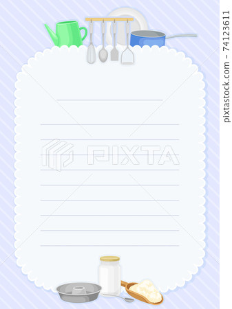 Vertical Recipe Card for Notes Making about... - Stock Illustration ...