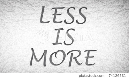 less is more concept minimalistic phrase on... - Stock Illustration ...