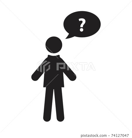Question icon vector male person profile avatar... - Stock Illustration ...