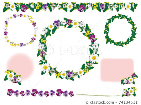 Spring flower frameset - Stock Illustration [74134511] - PIXTA