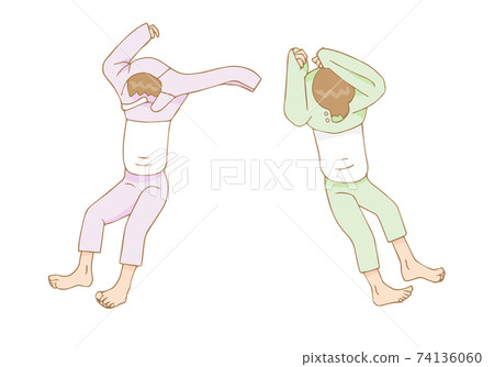 Children changing clothes - Stock Illustration [74136060] - PIXTA