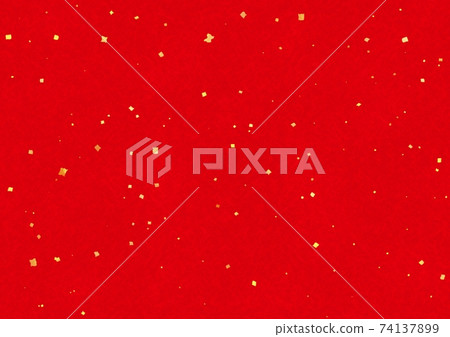 Red Japanese paper texture with gold leaf - Stock Illustration ...