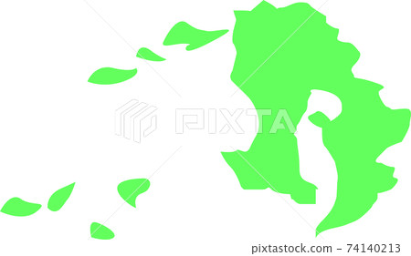 Kagoshima / Kagoshima Prefecture Map / Continent - Stock Illustration ...
