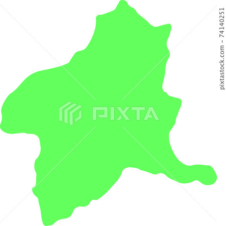 Gunma / Gunma Prefecture Map / Continent - Stock Illustration [74140251 ...