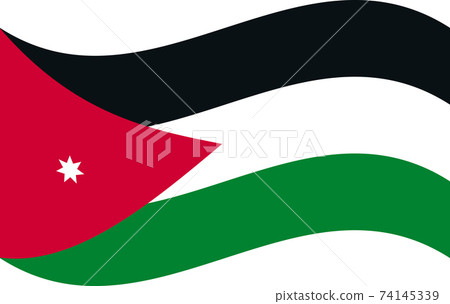 Jordan flag, official colors and proportion... - Stock Illustration ...