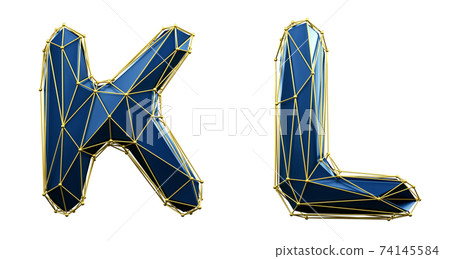 Set of letters K, L made of realistic 3d render... - Stock Illustration ...