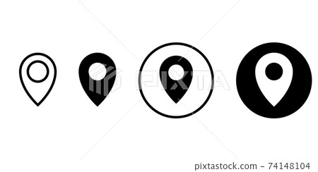 Pin icons set. Web icons - Stock Illustration [74148104] - PIXTA