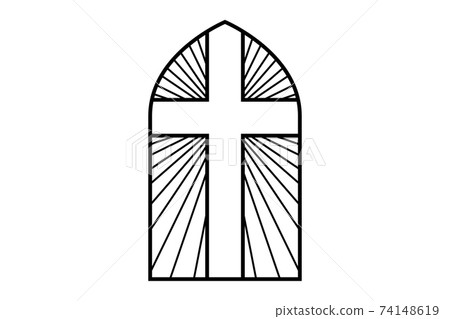 Church window glass window icon - Stock Illustration [74148619] - PIXTA