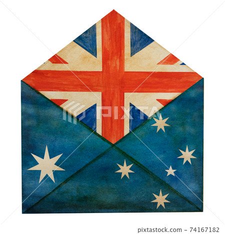 Postal envelope painted in the national colors - Stock Illustration ...