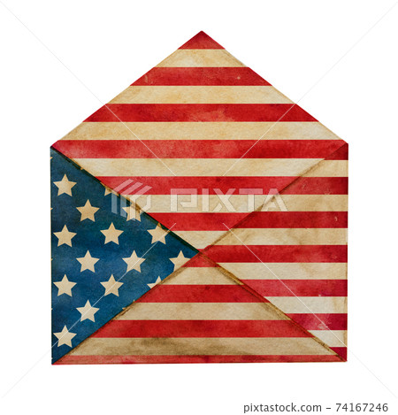 Postal envelope painted in the national colors - Stock Illustration ...