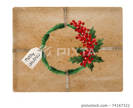 Beautiful drawing of boxes with gifts. Close-up - Stock Illustration ...