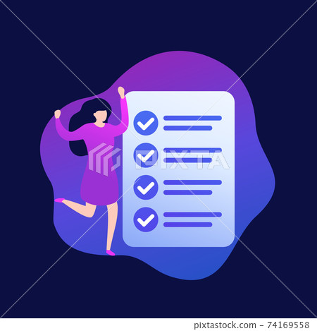 completed task or to do list, vector - Stock Illustration [74169558 ...