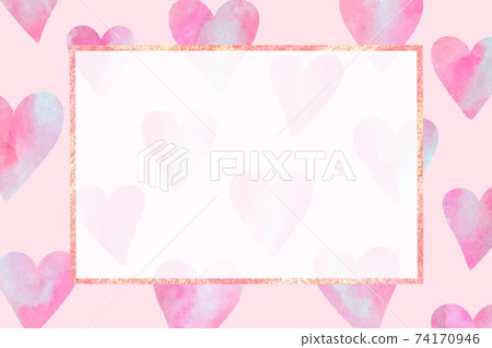 Illustration of pink watercolor heart message card - Stock Illustration ...