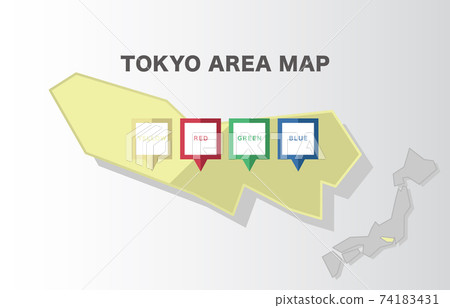 Tokyo metropolitan area map - Stock Illustration [74183431] - PIXTA