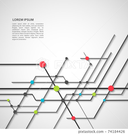 Digital network concept and vector abstract... - Stock Illustration ...