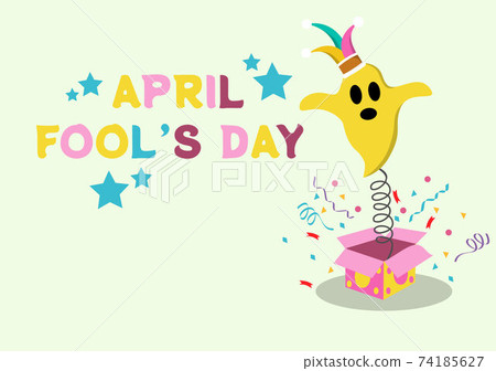 Celebration Happy April Fool's Day Wearing a... - Stock Illustration ...