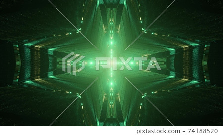 3D illustration of shiny green cross - Stock Illustration [74188520 ...