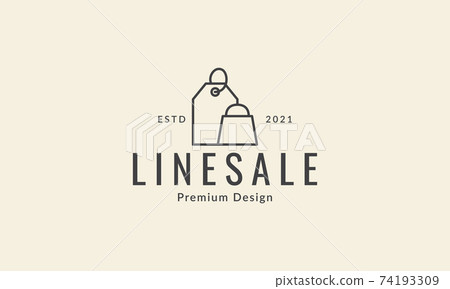 label double sale lines logo vector icon... - Stock Illustration ...