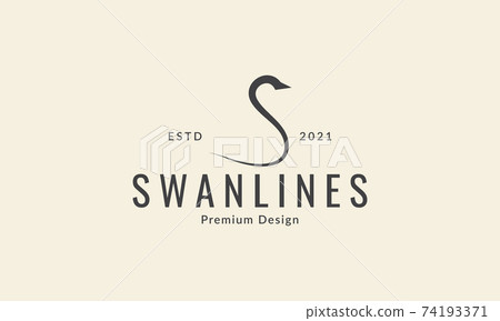 letter s unique shape for swan logo vector icon... - Stock Illustration ...