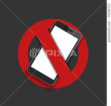 Vector modern sign - turn off the phone. - Stock Illustration [74196713 ...