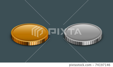 Vector modern money coins icon on sample... - Stock Illustration ...
