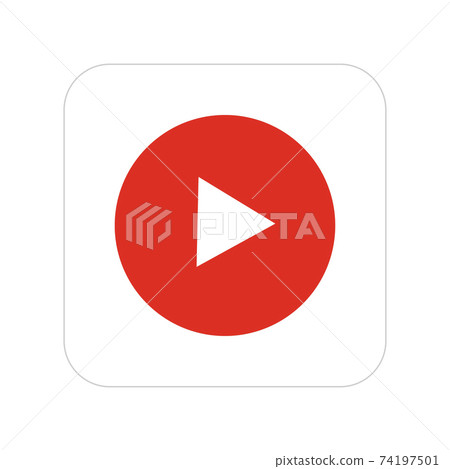 Vector modern video icon on white background. - Stock Illustration ...