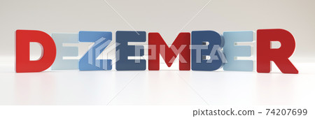 Dezember - December - month in German 3d... - Stock Illustration ...