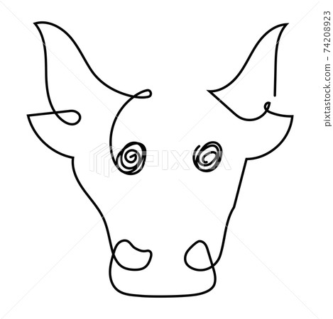 Isolated outline of an ox - Stock Illustration [74208923] - PIXTA
