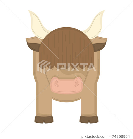 Isolated cartoon of an ox - Stock Illustration [74208964] - PIXTA