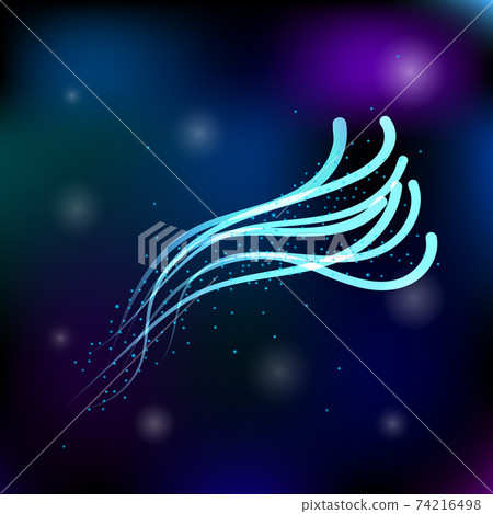 Blurred magic lighting curved lines - Stock Illustration [74216498] - PIXTA