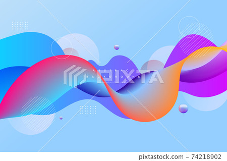 Modern wave shape abstract background - Stock Illustration [74218902 ...
