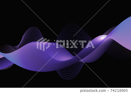 Modern wave shape abstract background - Stock Illustration [74218905 ...