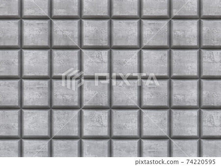 3DCG of grid-like concrete wall - Stock Illustration [74220595] - PIXTA