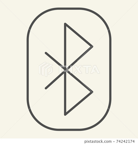 Bluetooth thin line icon. Connection vector... - Stock Illustration ...