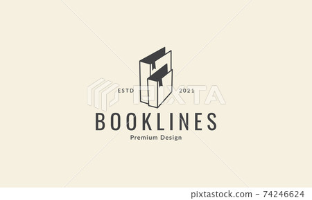 simple silhouette double book logo vector icon...-插圖素材 [74246624] - PIXTA圖庫
