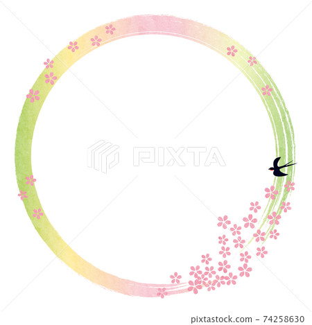 Material-Sakura frame 2 tech - Stock Illustration [74258630] - PIXTA
