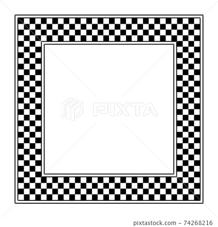 Checkerboard pattern, square frame. A checkered... - Stock Illustration ...