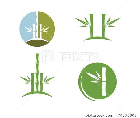 Bamboo with green leaf for your logo icon vector - Stock Illustration [74270005] - PIXTA