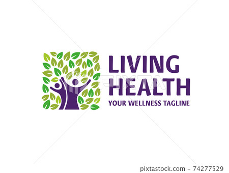 healthy living concept logo vector - Stock Illustration [74277529] - PIXTA