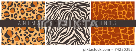 Set of vector seamless patterns of decorative... - Stock Illustration ...