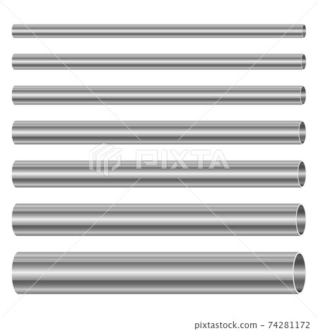 Steel pipes set vector design illustration... - Stock Illustration ...