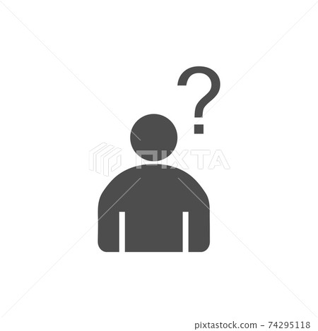 People, user with question icon. Vector... - Stock Illustration ...