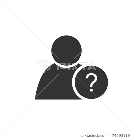 People, user with question icon. Vector... - Stock Illustration ...