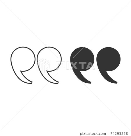 Quote icon. Vector illustration, flat design... - Stock Illustration ...