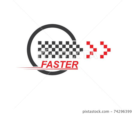 faster speed logo icon of automotive racing...-插圖素材 [74296399] - PIXTA圖庫