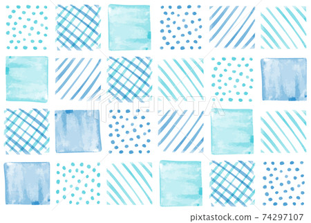 Beautiful square blue watercolor background... - Stock Illustration ...